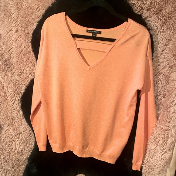 Boston Proper | Sweaters | Boston Proper V Neck Long Sleeve Sweater ...